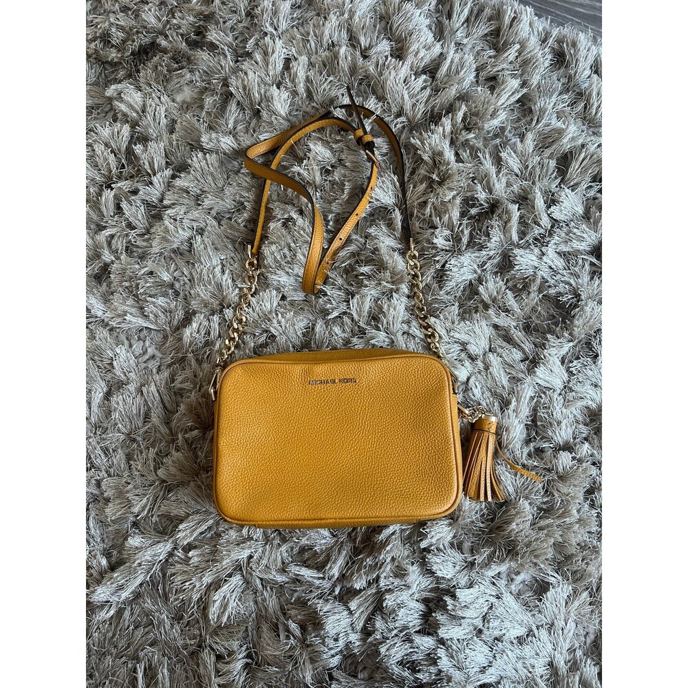 Michael Kors Mustard Yellow Crossbody Purse - Gem